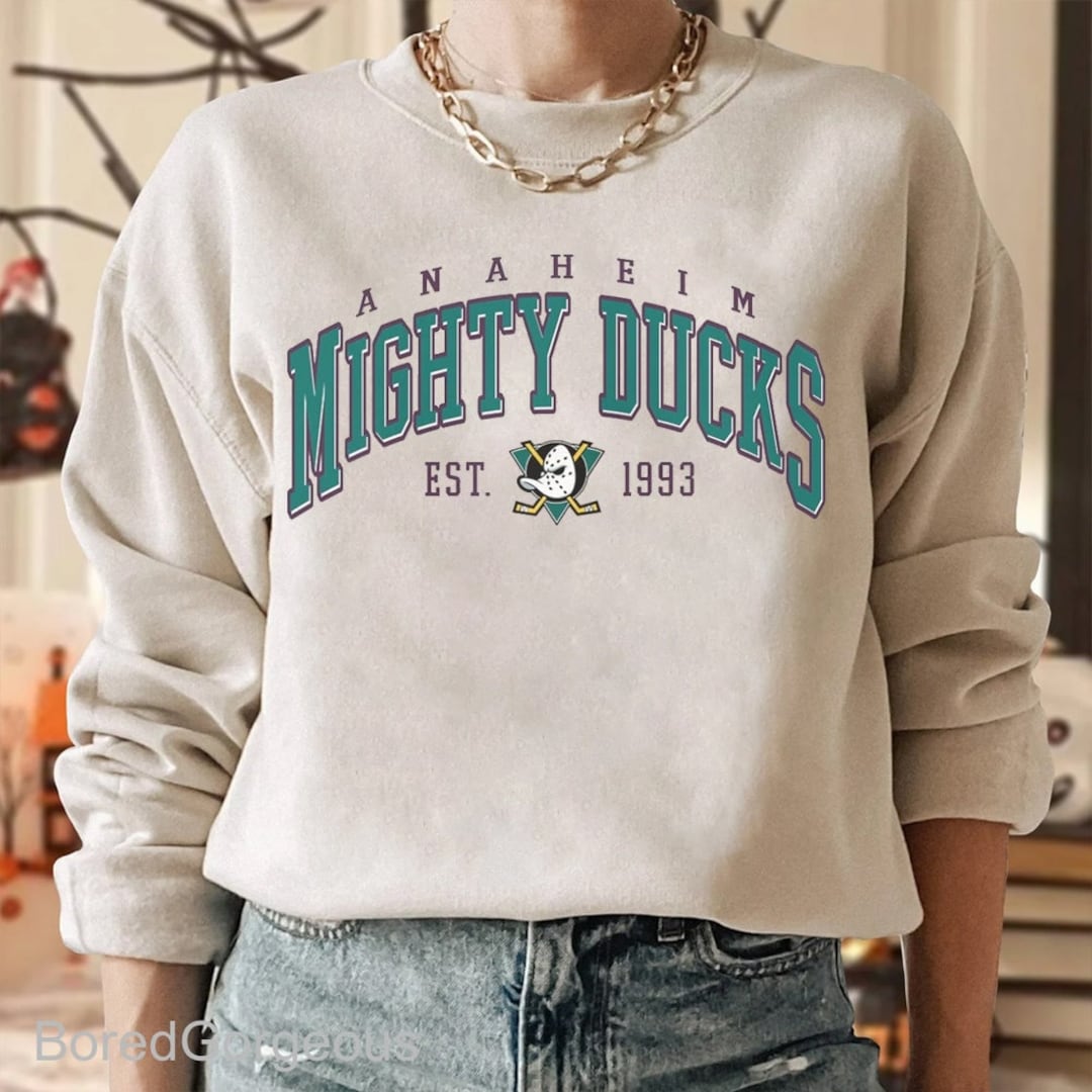 Anaheim Mighty Ducks Vintage Logo Sweatshirt Anaheim Ducks - Etsy