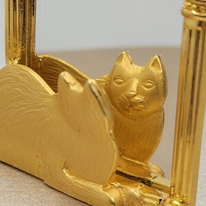 1980s JJ Cat Pin/brooch - Kitten Looking in Mirror - Goldtone - Very ...