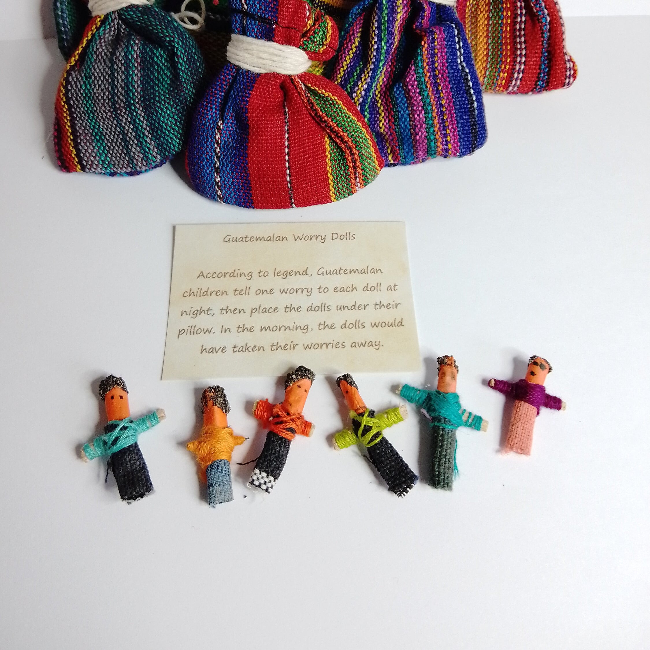 Guatemalan Worry Dolls Worry Doll Kit Anxiety Relief Pouch | Etsy