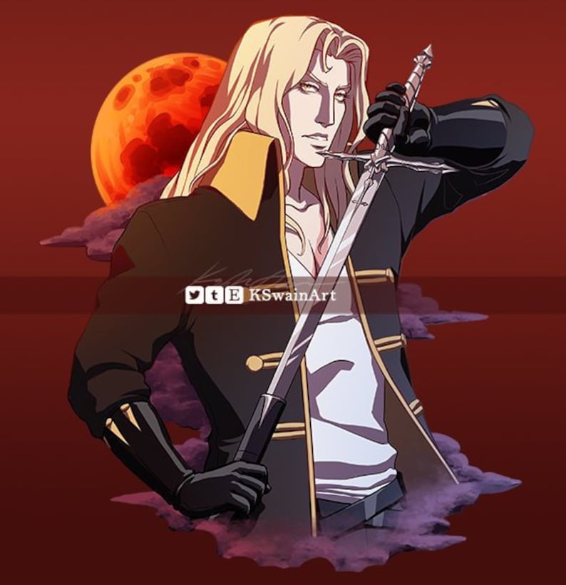 Alucard / Adrian Tepes Castlevania 2 Double Sided | Etsy
