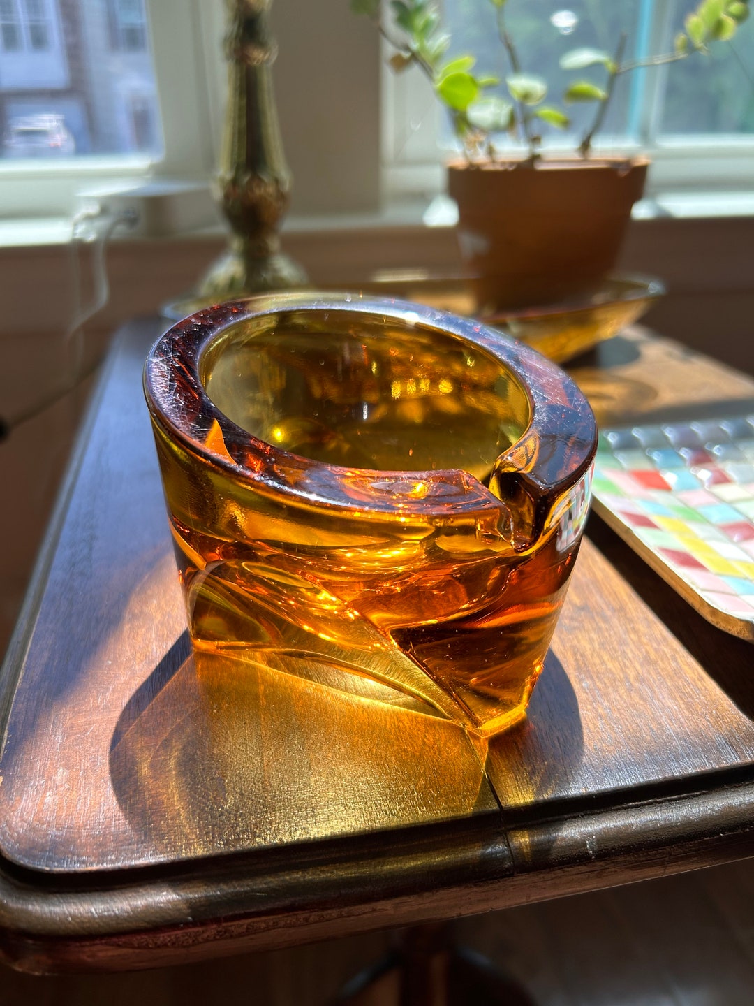 Mid Century Modern Viking Glass Tripod Orb Ashtray - Etsy