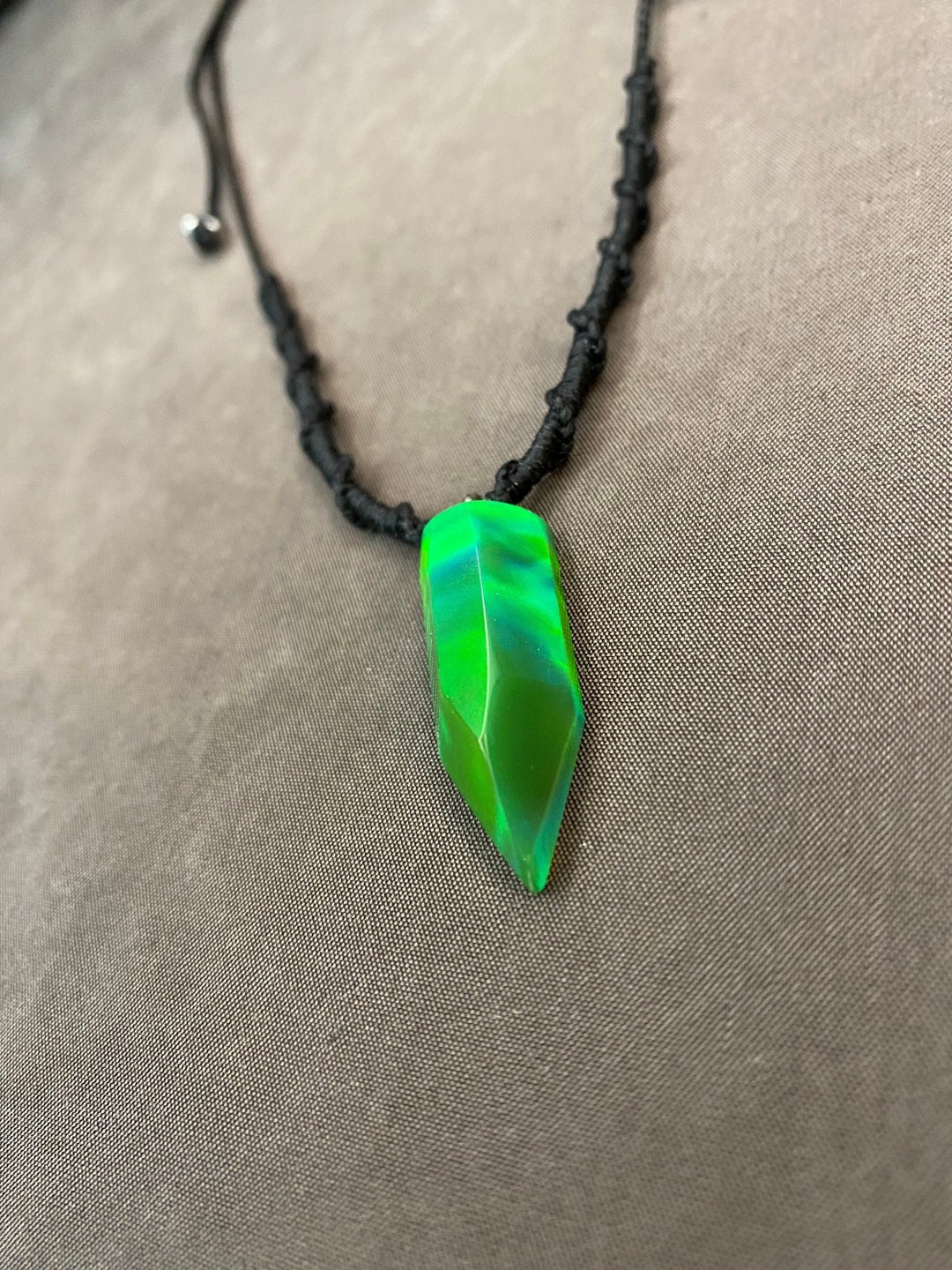 Green Opal Necklace, Gift for Him, 5th Year Anniversary, Opal Pendant, Green Opal, Summer ...