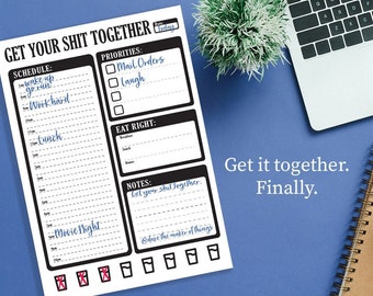 Girl Get Your Sh*t Together Daily Planner (pink), Instant Download - Etsy