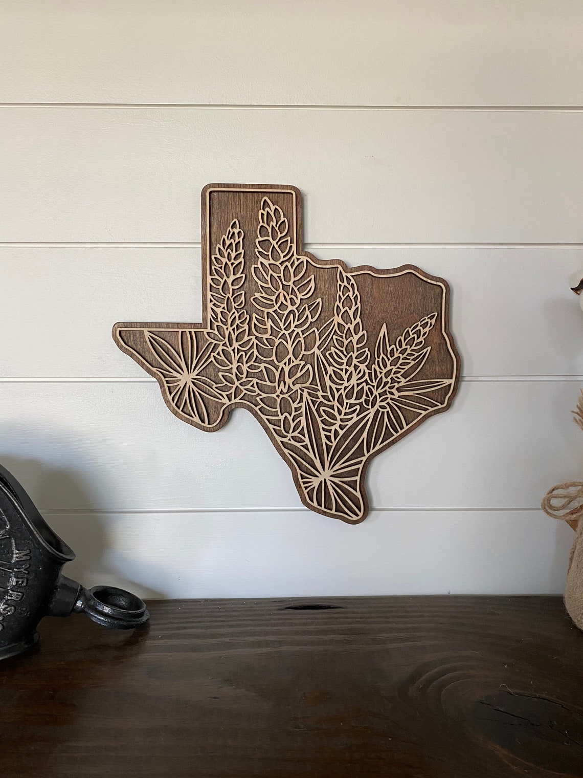 Wooden Texas Bluebonnet Sign - Etsy