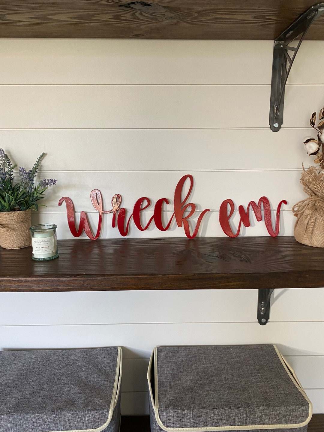 Wreck Em - Texas Tech Metal Sign - Etsy