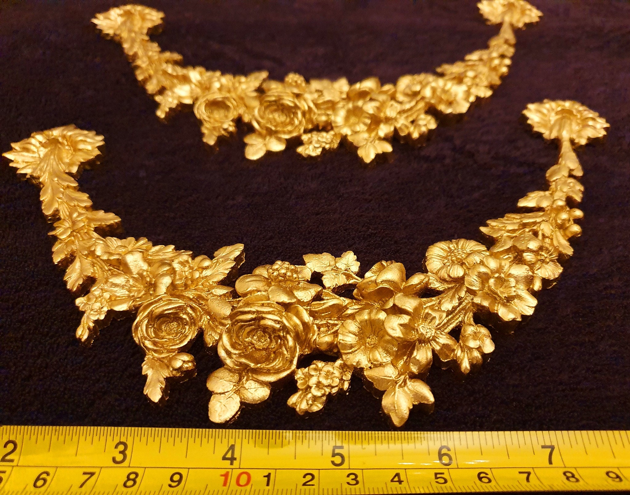 Pair Gilt Gold or White French Style Decorative Floral Swag - Etsy