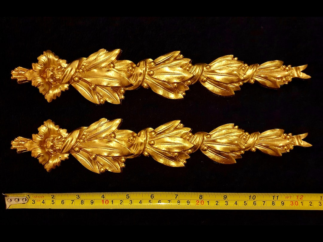 Large Pair Gilt Gold or White French Style Decorative Wall Furniture ...