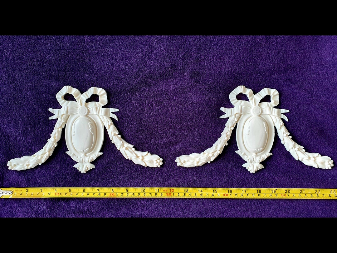 Large Pair Gilt Gold or White French Style Decorative Wall Furniture ...