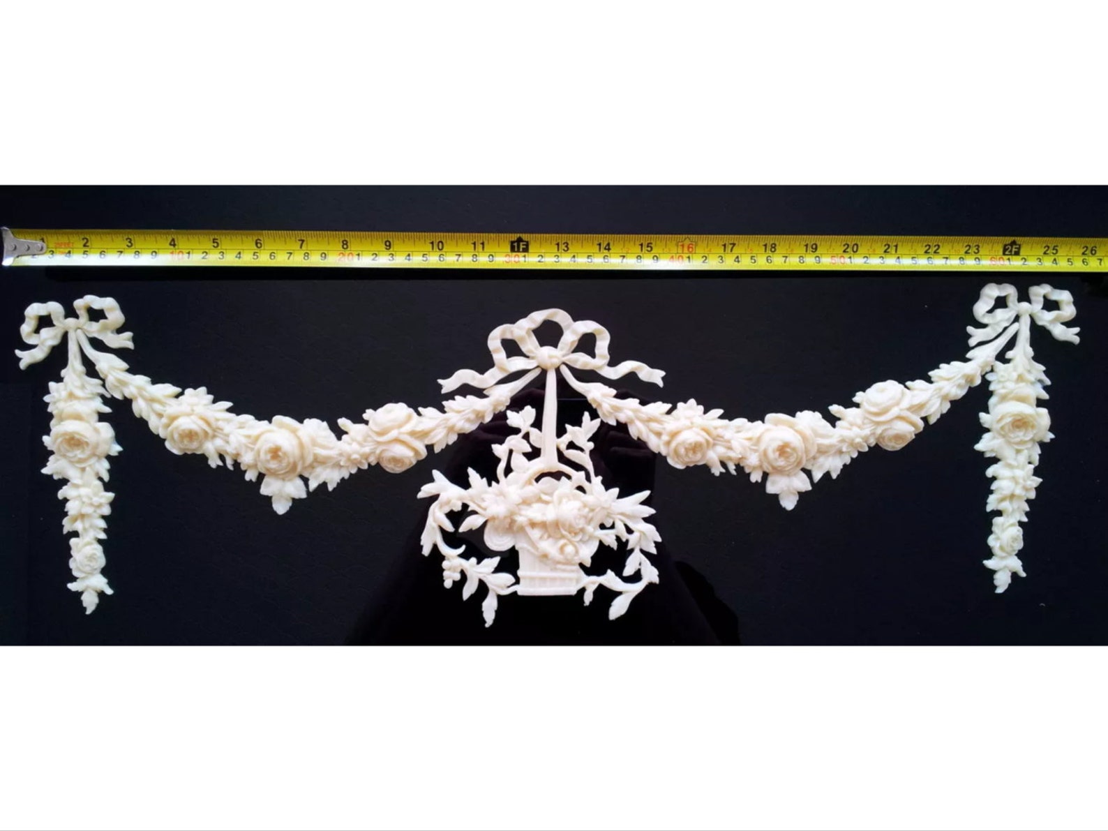 Large Ornate Applique Gilt or White French Style Decorative - Etsy