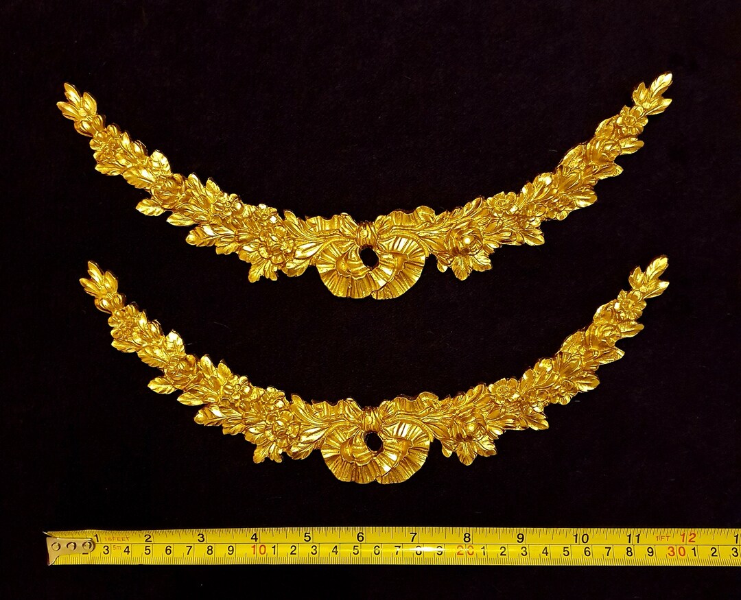 Large Pair Gilt Gold or White French Style Decorative Wall Furniture ...