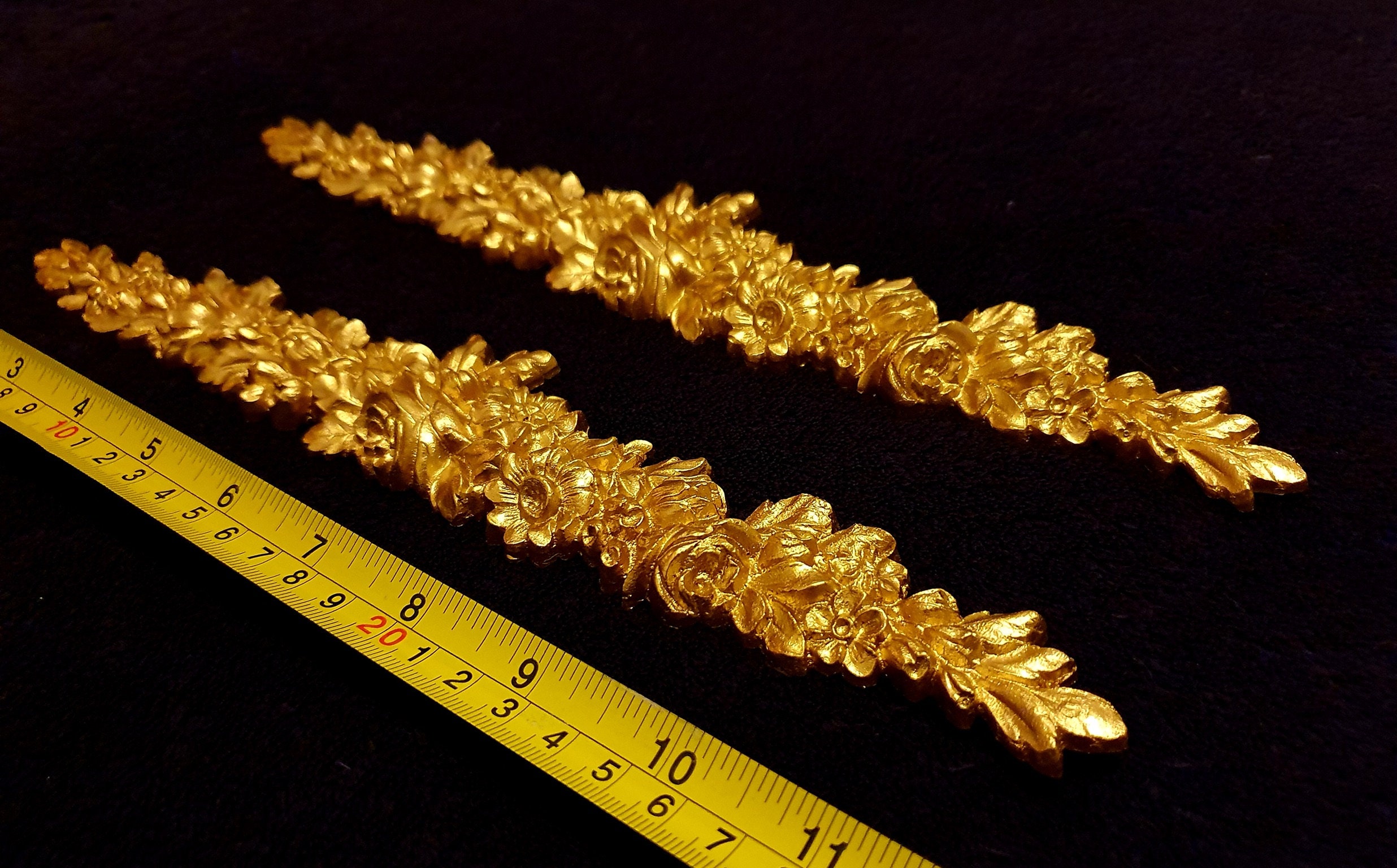 Large Pair Gilt Gold or White French Style Decorative Floral - Etsy UK