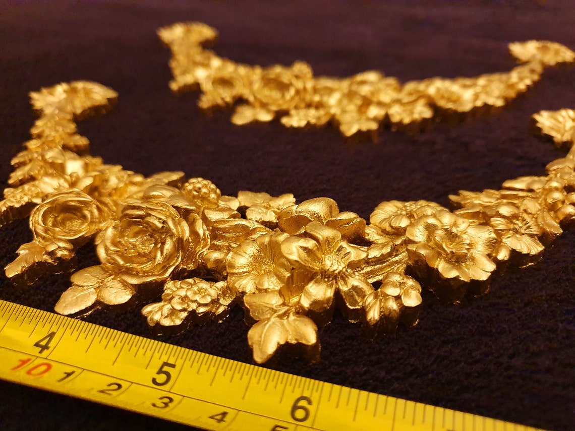 Pair Gilt Gold or White French Style Decorative Floral Swag | Etsy