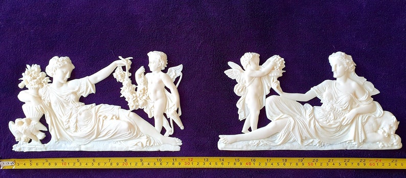 Large Gilt or White French Style Decorative Wall Furniture Onlay ...