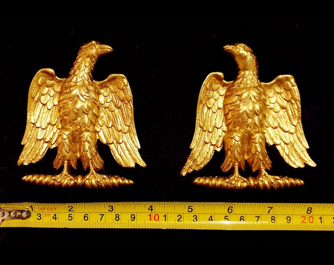 Pair Gilt or White French Empire Eagle Style Decorative Wall - Etsy