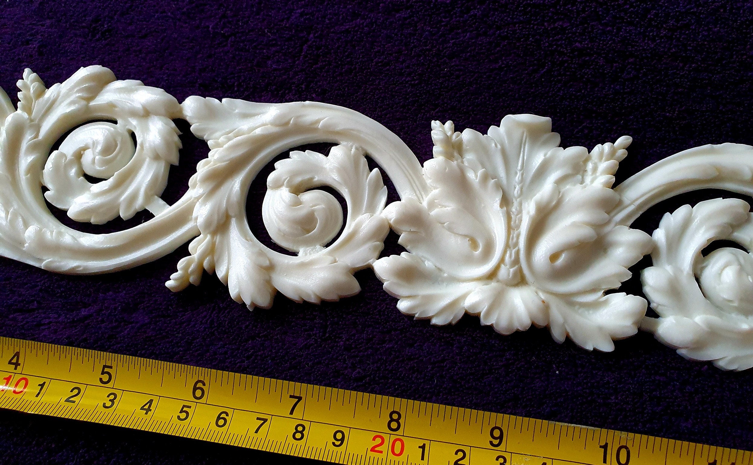 Large Gilt or White French Style Decorative Ornate Onlay | Etsy