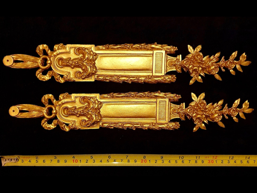 Large Pair Gilt Gold or White French Style Decorative Wall Furniture ...