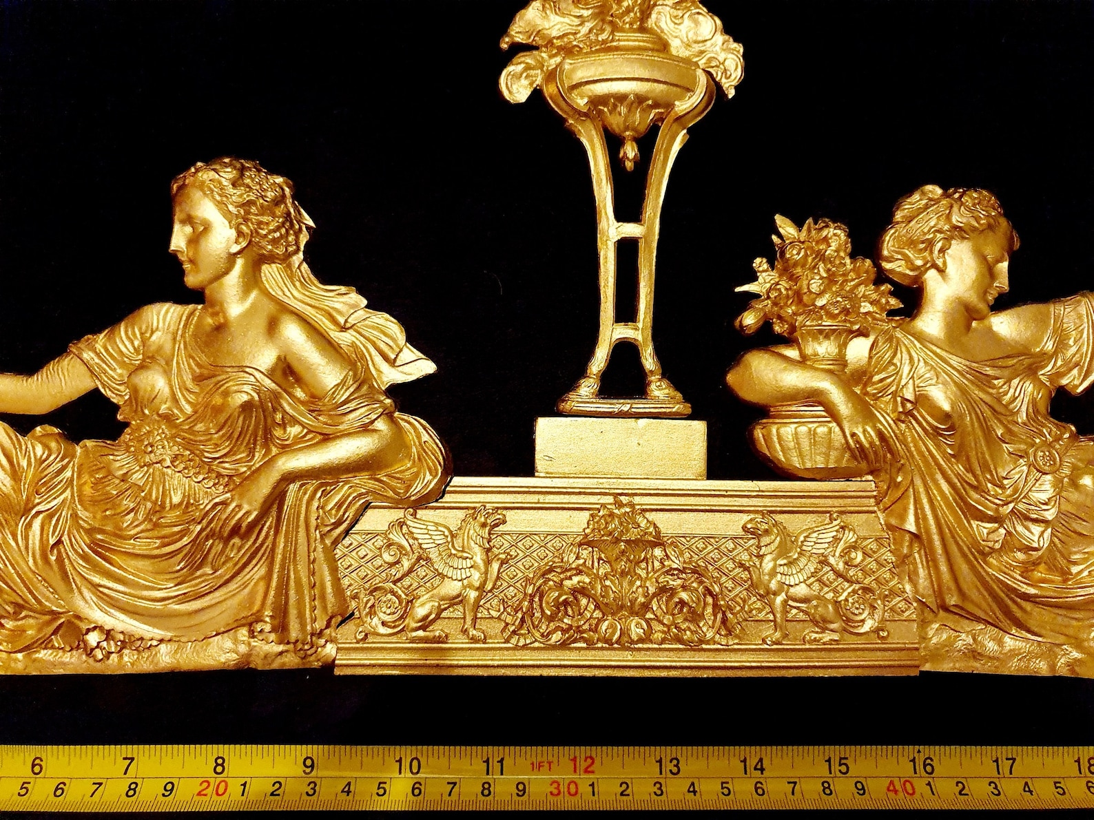 Large French Louis XVI Style Decorative Wall Furniture Applique Onlay ...
