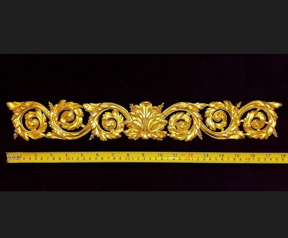 Large Gilt or White French Style Decorative Ornate Onlay | Etsy