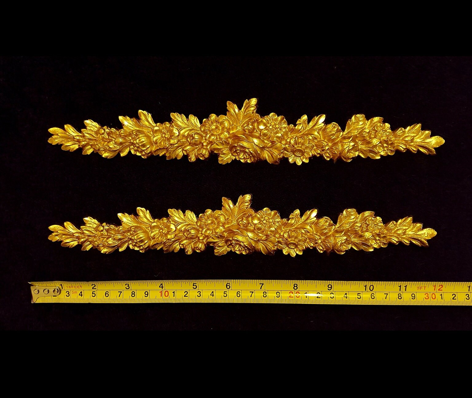 Large Pair Gilt Gold or White French Style Decorative Floral | Etsy