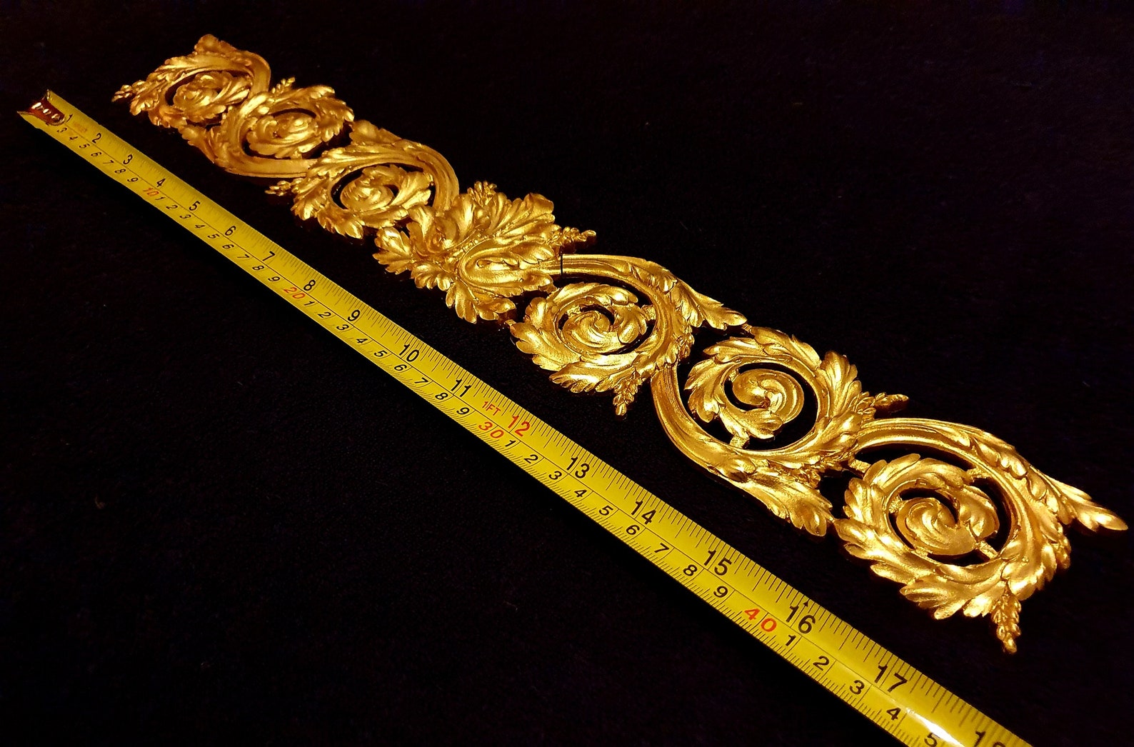 Large Gilt or White French Style Decorative Ornate Onlay | Etsy