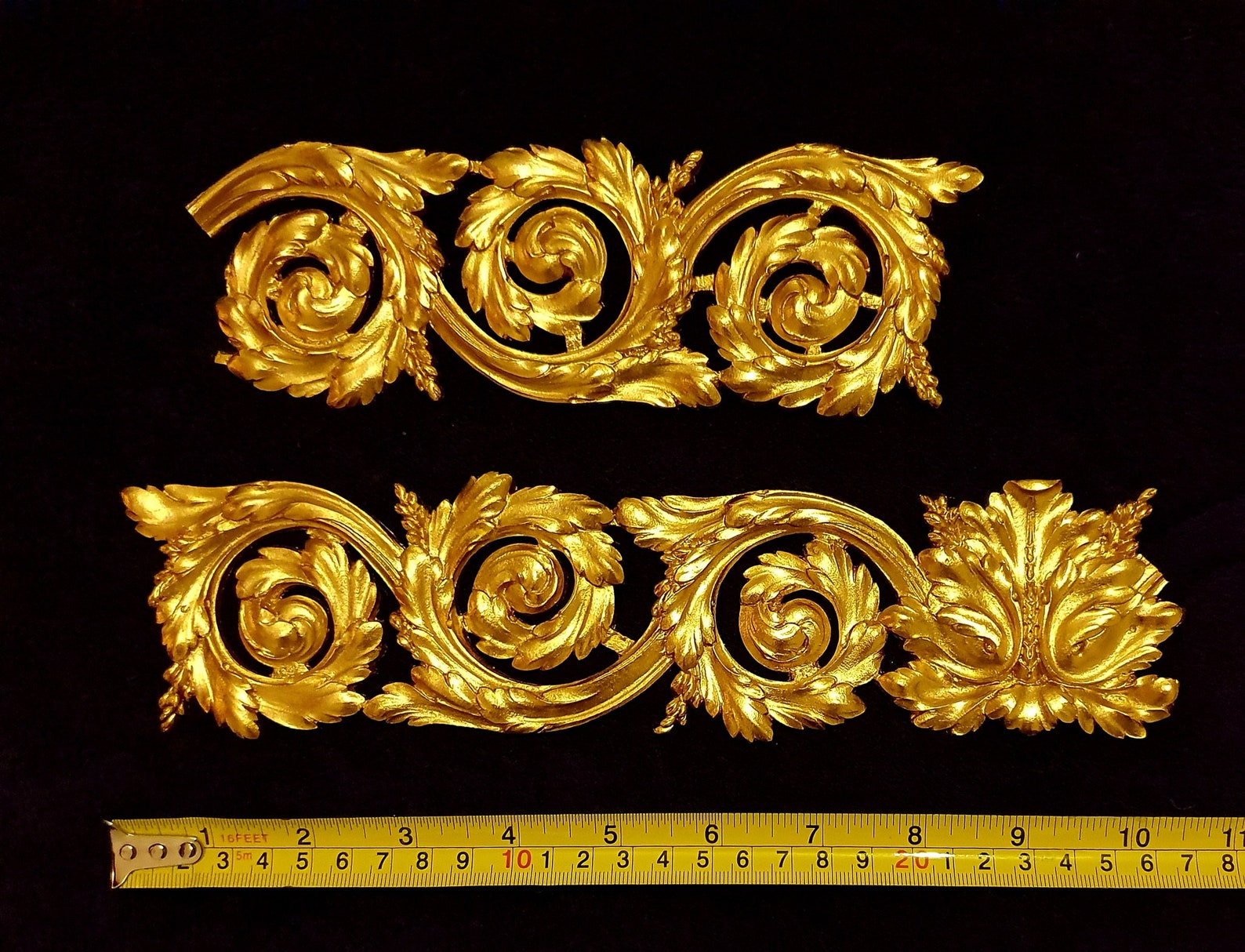 Large Gilt or White French Style Decorative Ornate Onlay | Etsy