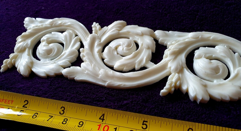 Large Gilt or White French Style Decorative Ornate Onlay | Etsy