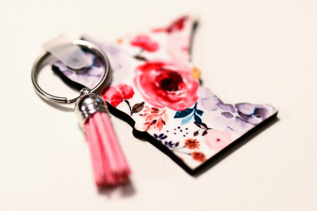 Minnesota Keychain Floral Key Chain Vintage Flowers Pastel - Etsy