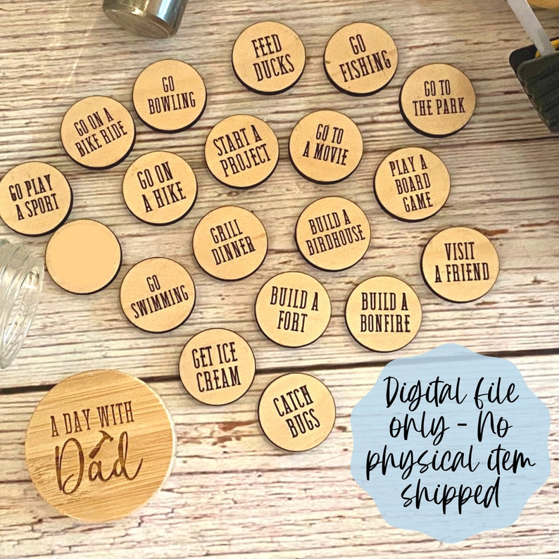 A Day With Dad Jar SVG Fathers Day Jar Digital File Download - Etsy