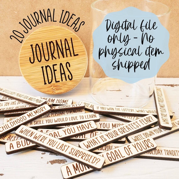 Journal Ideas Jar SVG Digital File Download Glowforge File - Etsy