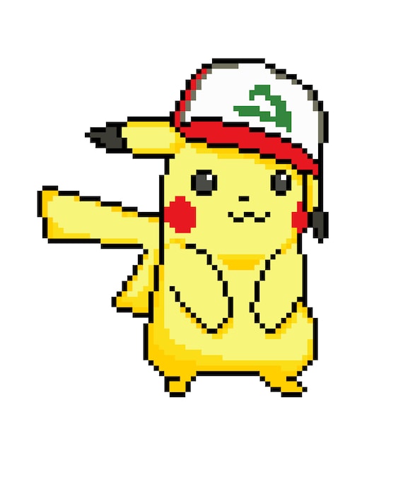 Pokemon Minecraft Pixel Art Ash