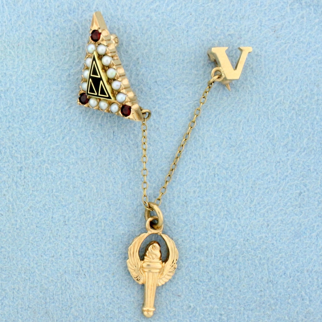 Vintage Acacia Fraternity Pin in 10K Yellow Gold - Etsy
