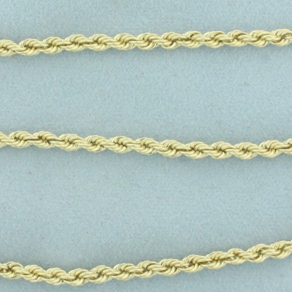20 Inch Rope Link Chain Necklace in 14k Yellow Gold - Gem