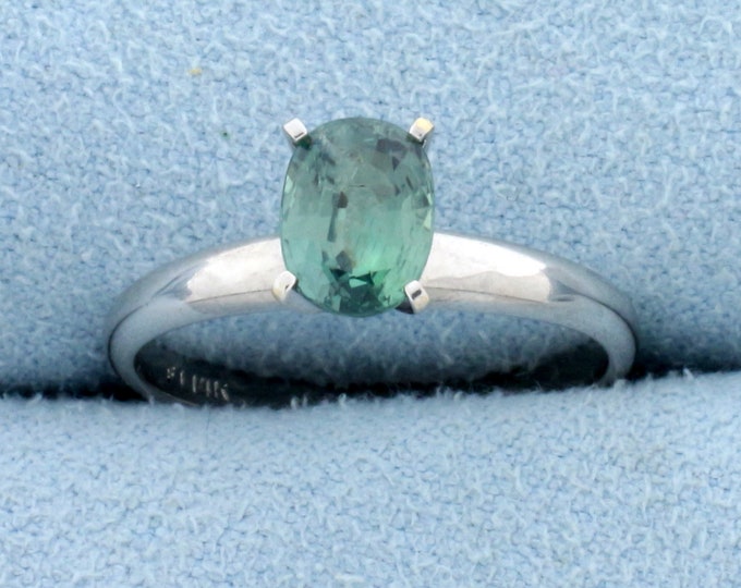 1ct Natural Alexandrite Solitaire Ring in 14K White Gold - Etsy