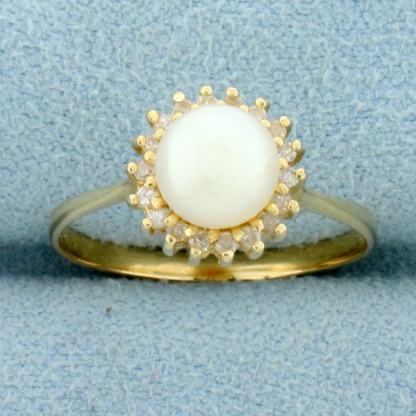 14k Pearl Ring - Etsy