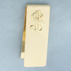 Dollar Sign Money Clip in 14k Yellow Gold - Etsy