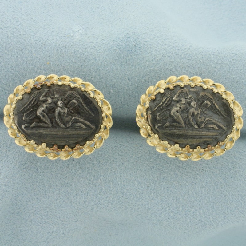 14k Gold Cufflinks - Etsy