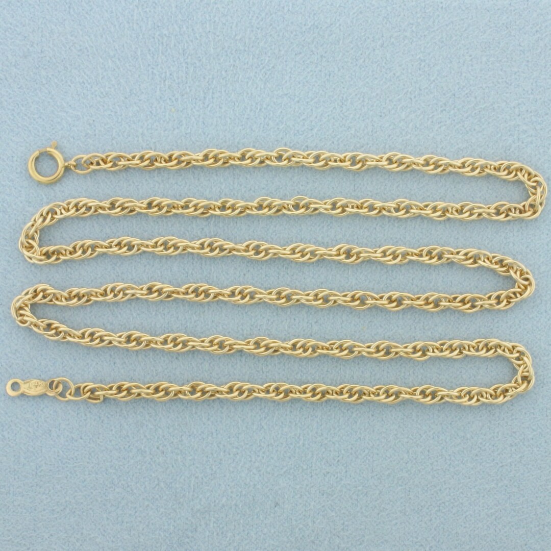 18 Inch Prince of Wales Link Chain Necklace in 14k Yellow Gold - Etsy
