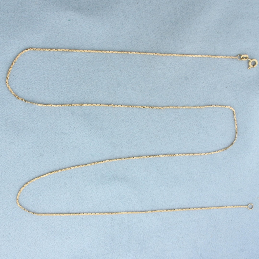 Italian 22 Inch Cobra Link Chain Necklace in 14k Yellow Gold - Etsy
