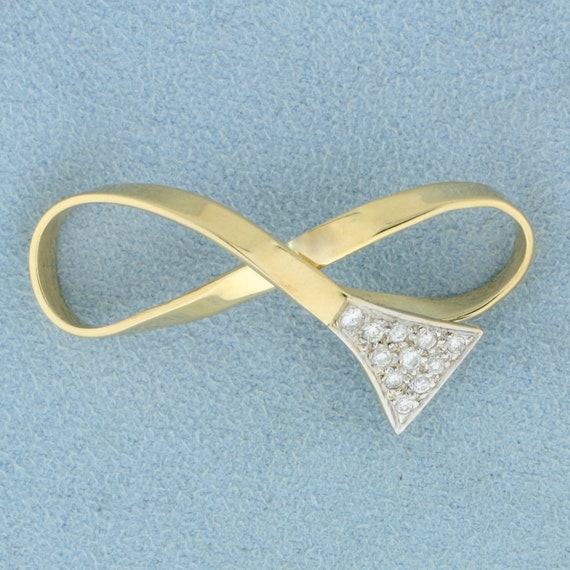 1/3ct TW Diamond Infinity Slide or Pendant in 14K Yellow Gold - Etsy