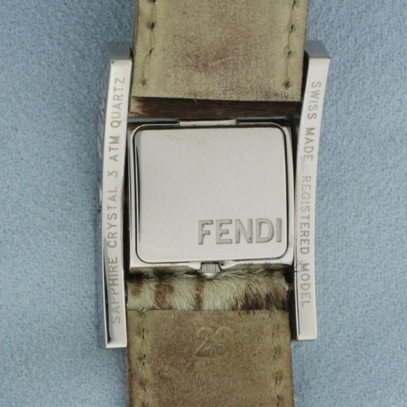Fendi 5010L Rotating Face Pony hair Flip Watch - Gem