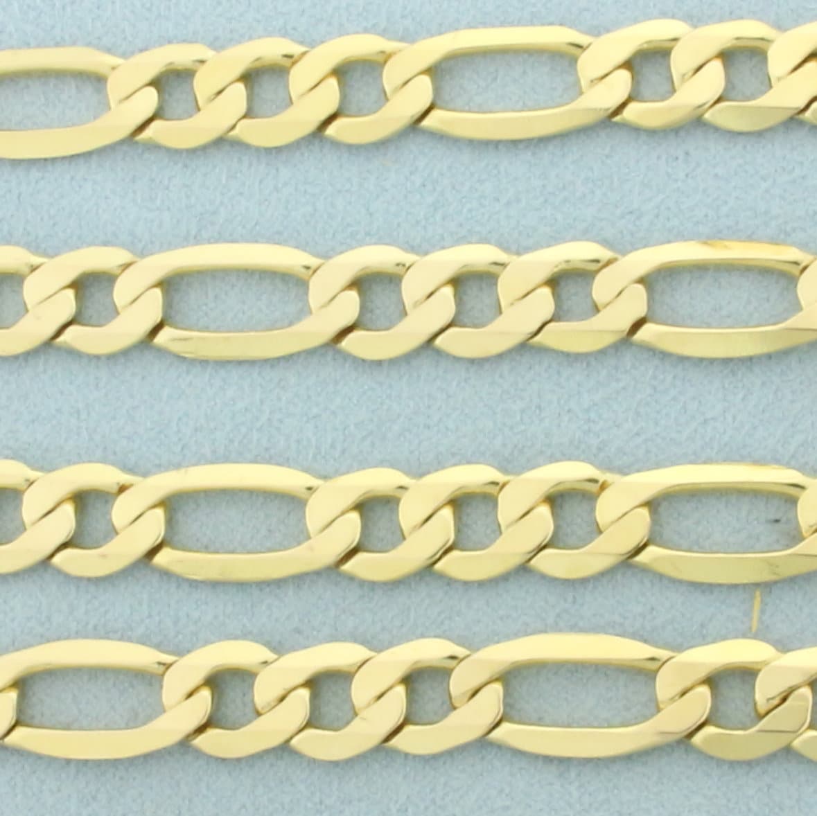 Italian 22 Inch Figaro Link Chain Necklace in 14k Yellow Gold - Etsy