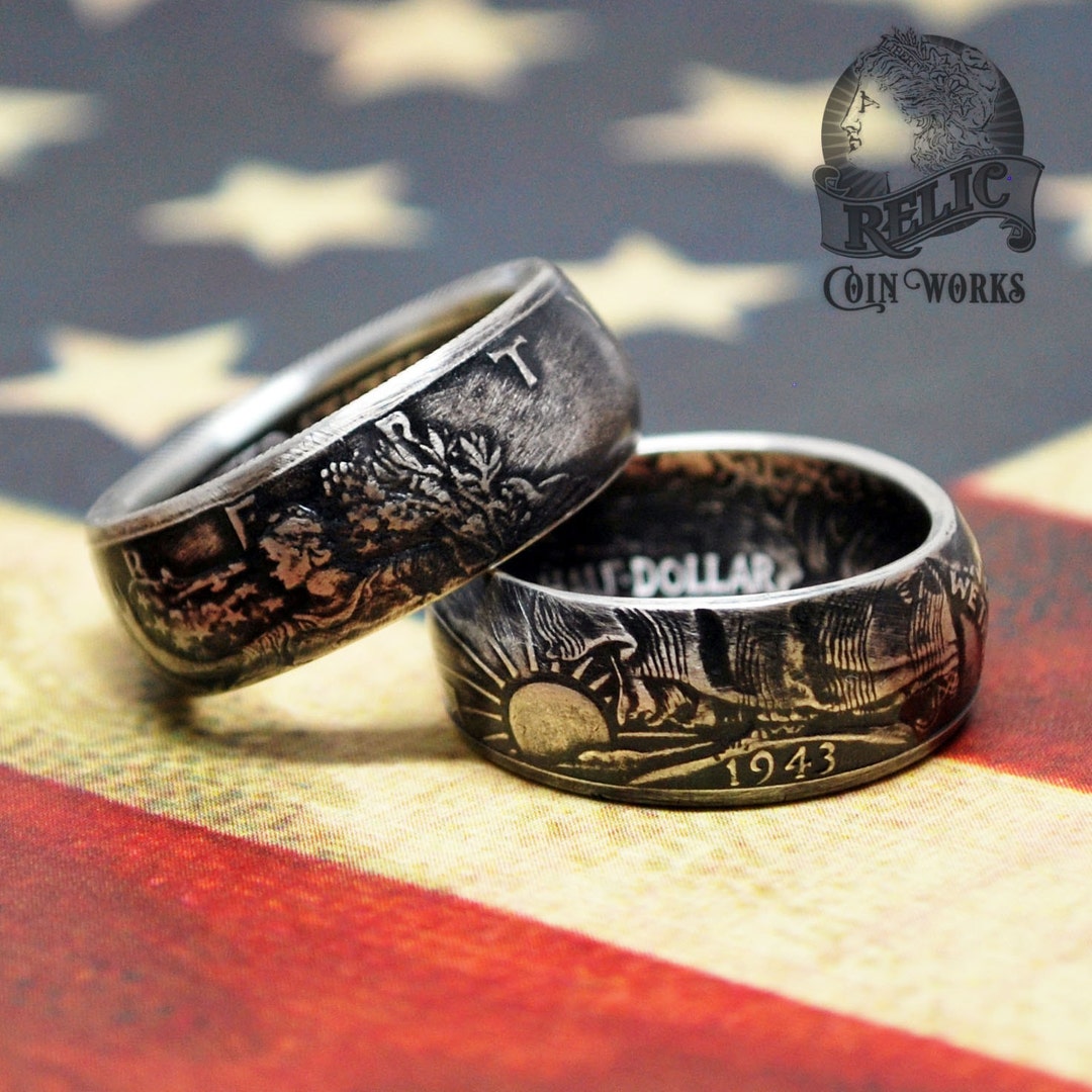 Silver Walking Liberty Coin Ring - Etsy