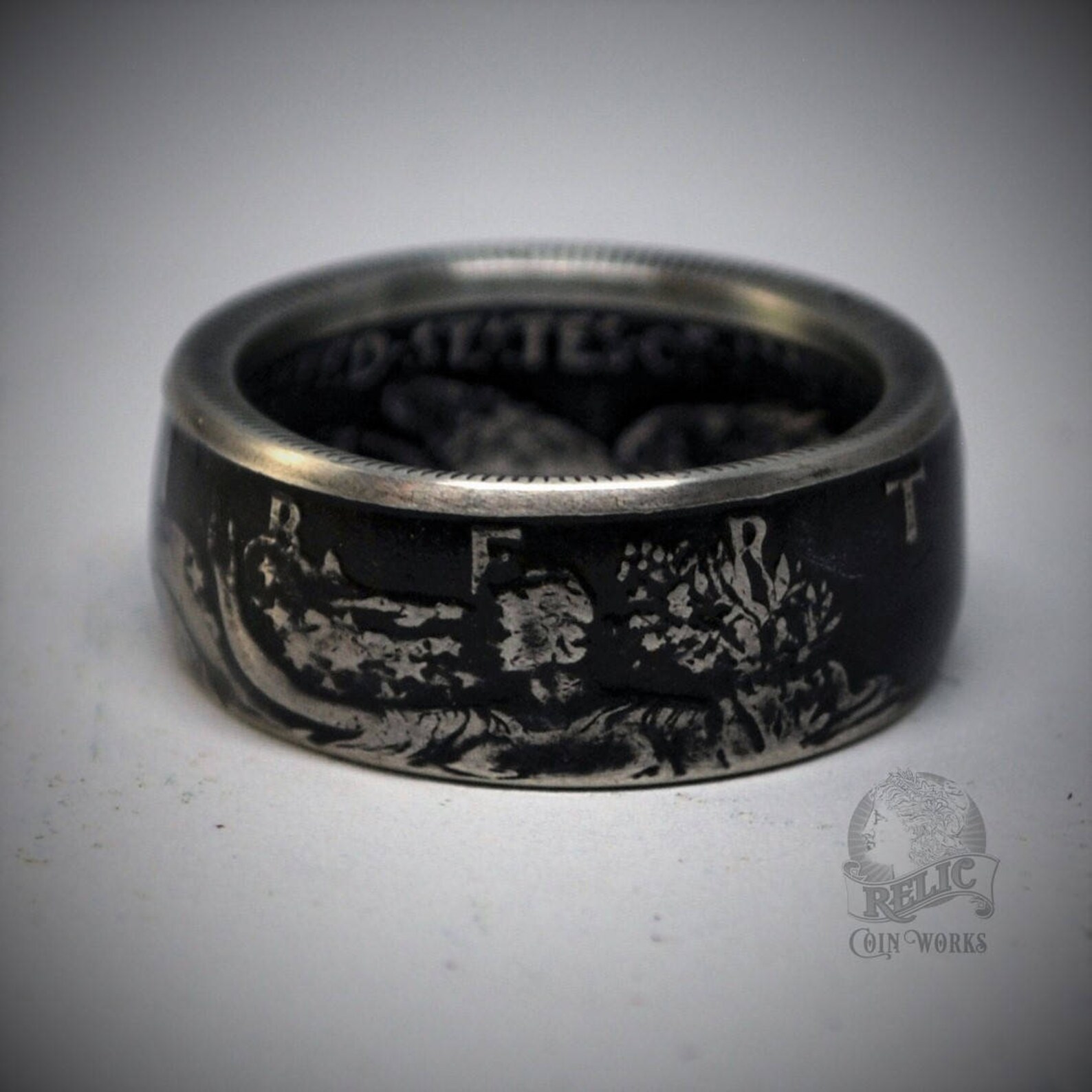 Silver Walking Liberty Coin Ring - Etsy