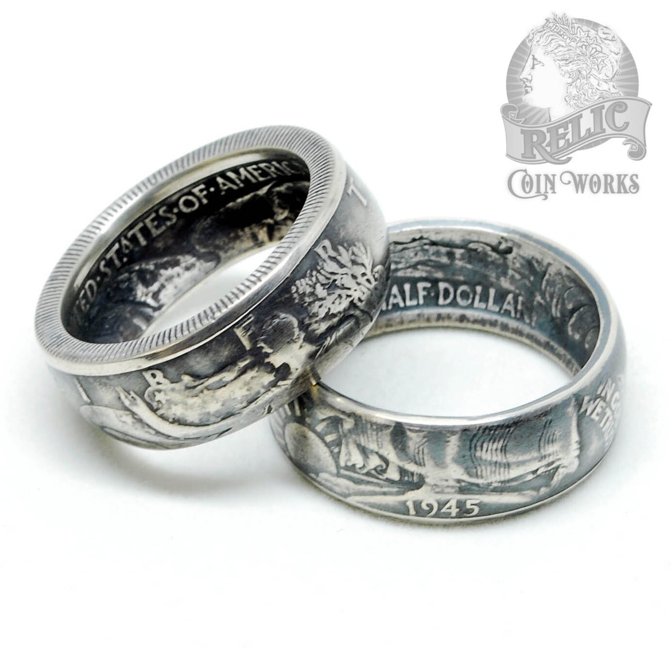 Silver Walking Liberty Coin Ring | Etsy