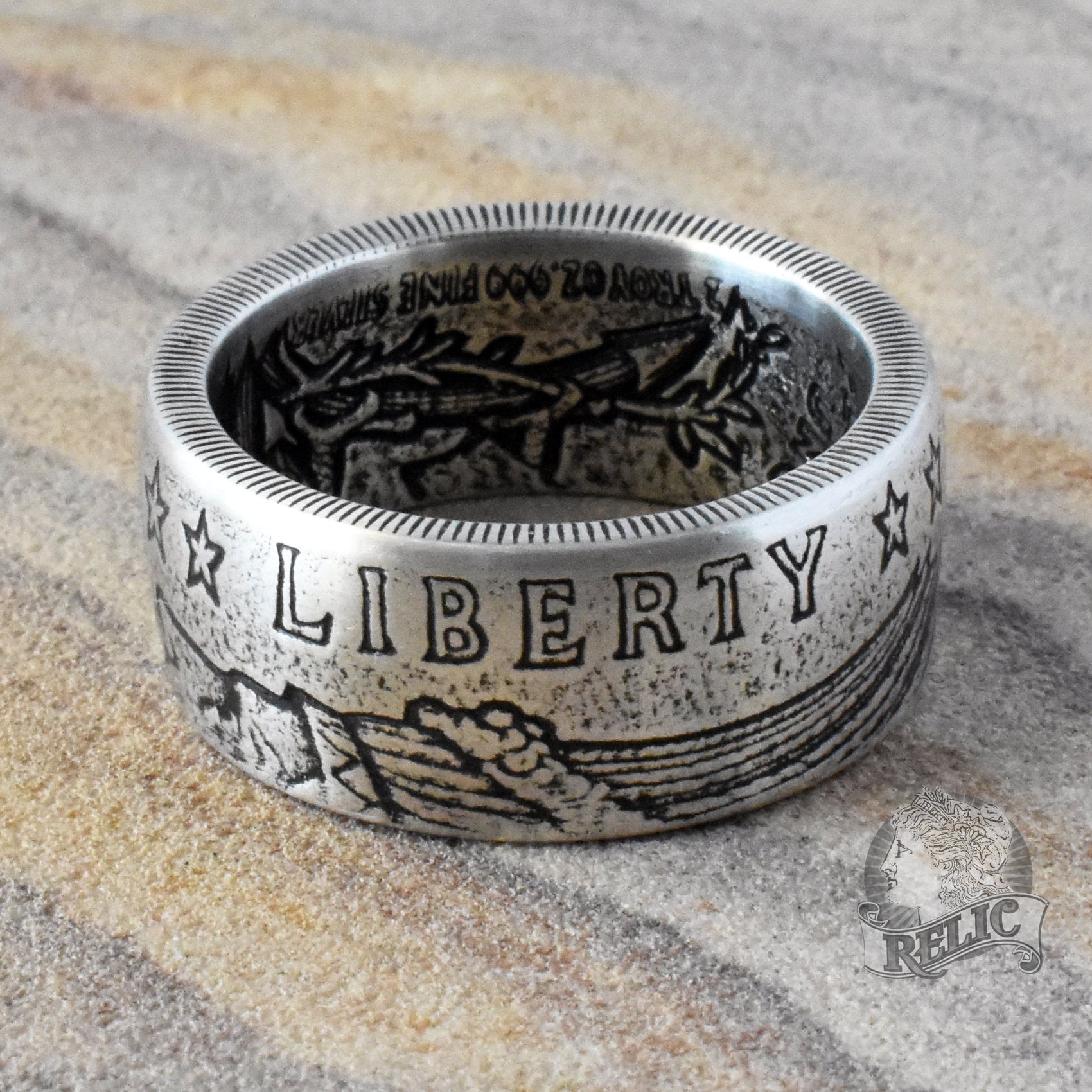1/2 Oz. Fine Silver Indian Head Coin Ring - Etsy