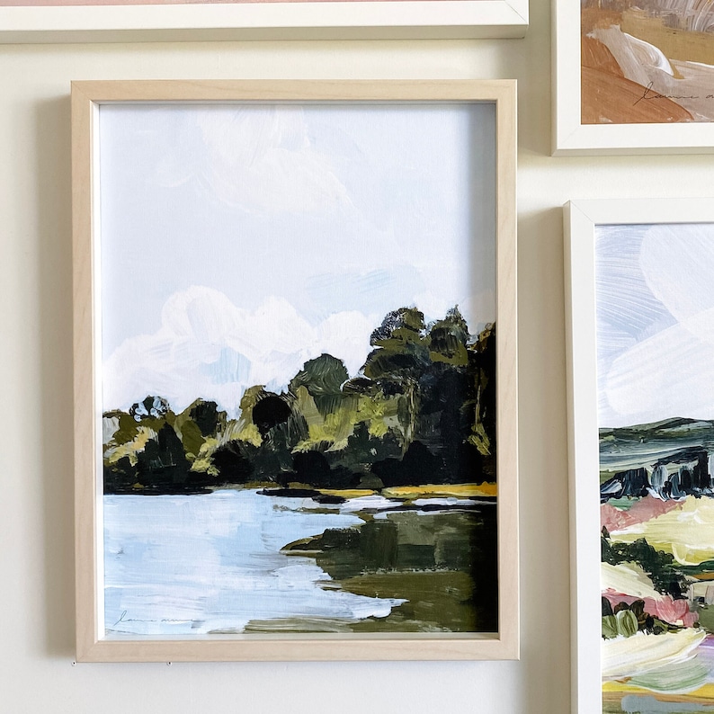 THE LAKE Vertical Canvas Paper Print - Etsy