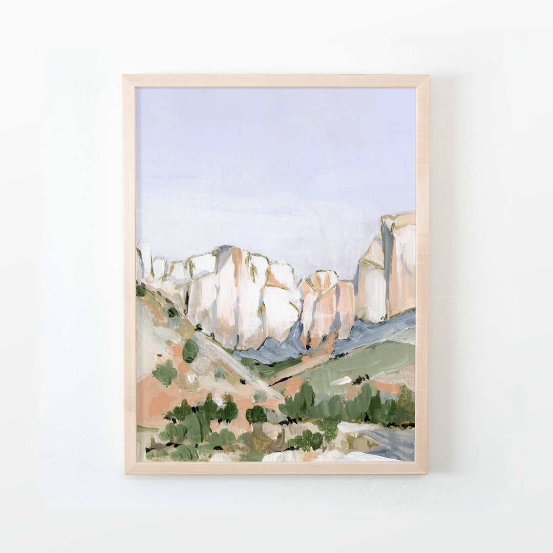 ZION Vertical Canvas Paper Print - Etsy