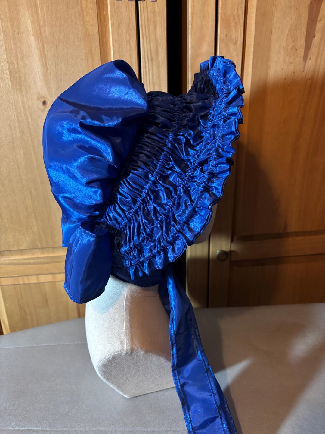 Regency Style Bonnet, Jane Austen Bonnet, Ruched Bonnet, Pride ...