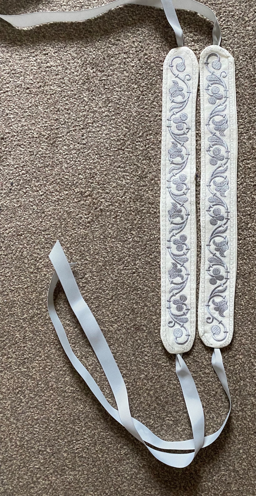 Museum Replica Historical Embroidered Garters. Historically - Etsy