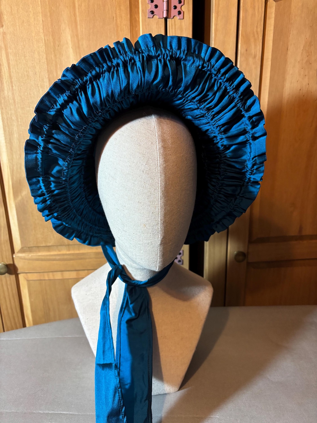 Regency Style Bonnet, Jane Austen Bonnet, Ruched Bonnet, Pride ...